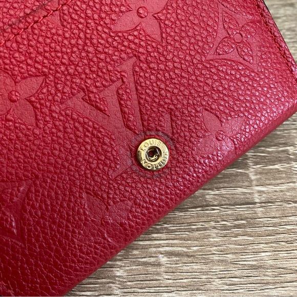 Louis Vuitton | Bags | Louis Vuitton Red Monogram Empreinte Envelope ...